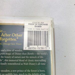 Disney | Media | Vhs Walt Disney Bambi Deer Clamshell Movie Animated ...